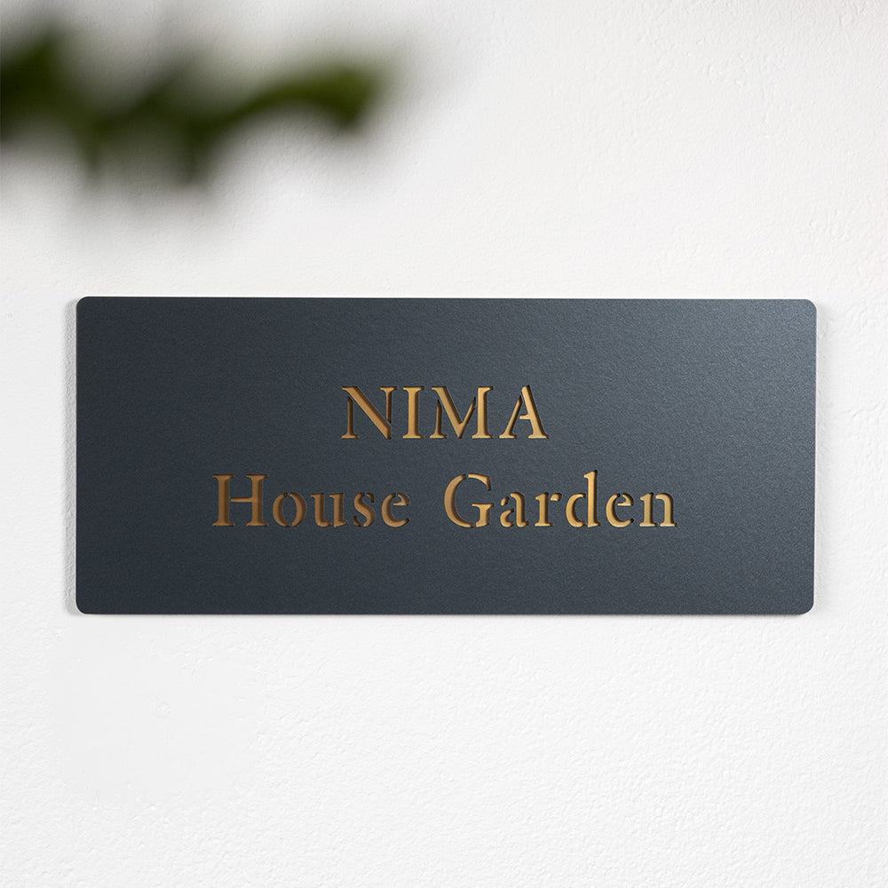 Name and text plate model Stencil Horizontal – NumberFix