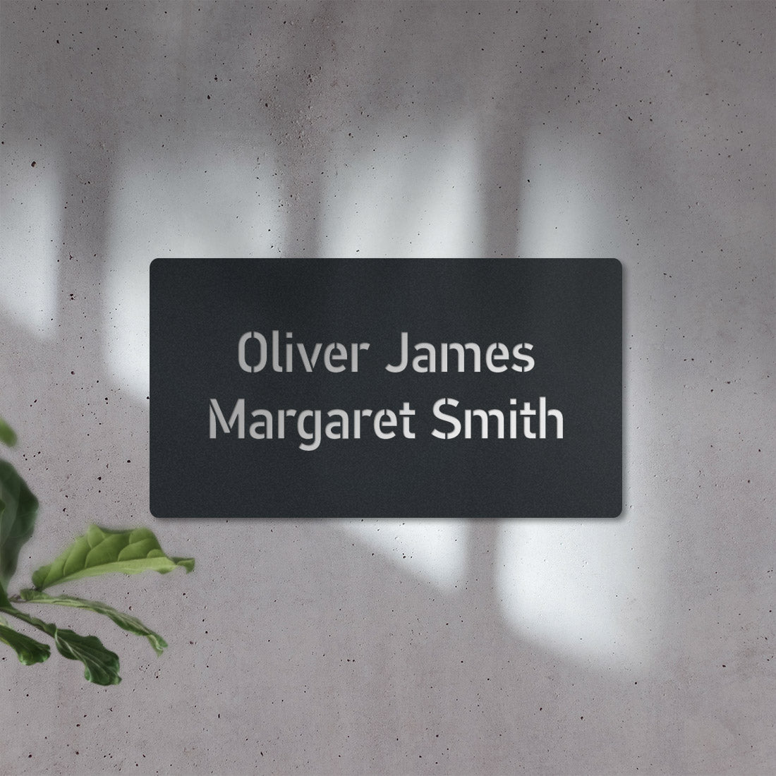 Name and text plate model Stencil Horizontal – NumberFix